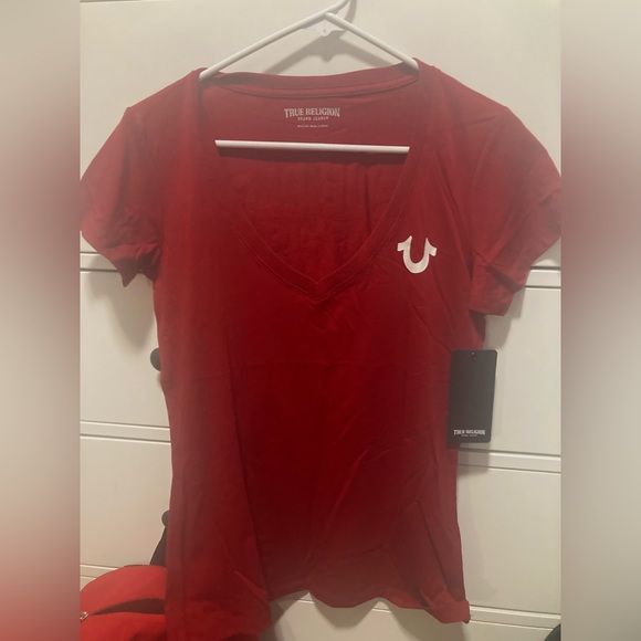 True Religion | Tops | True Religion Red Shirt | Poshmark